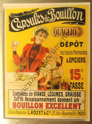 Publicité CAPSULES BOUILLON QUAGLIO ROZET pharmacie pharmacy advert | eBay