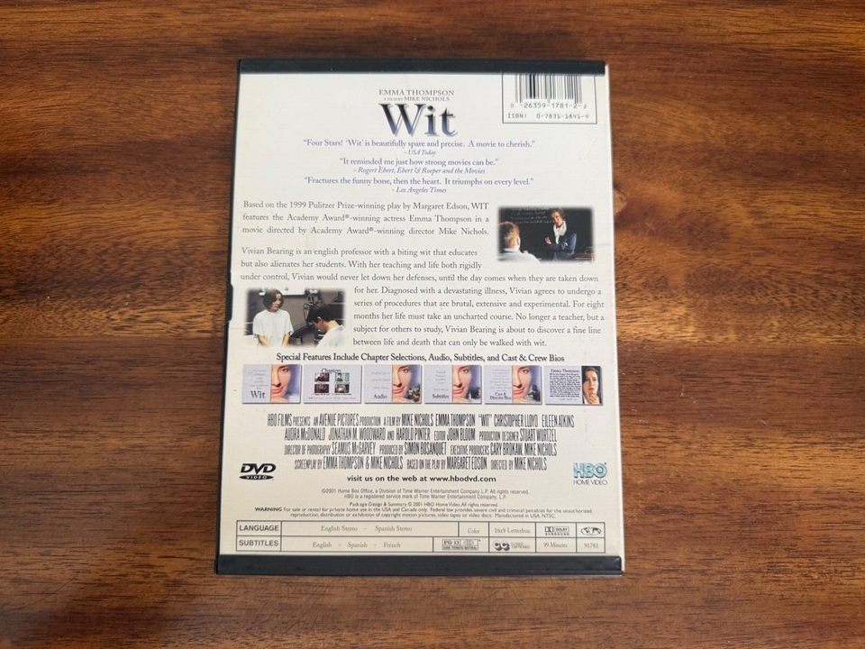 Wit (DVD, 2001) FREE SHIPPING 26359178122| eBay