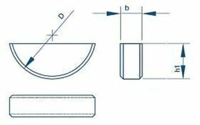 Clavette A Disque Croissant Acier 5x7,5x19 | eBay