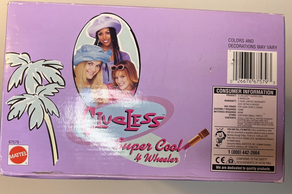 MATTEL DOLL PLAYSET CLUELESS CAR 4 WHEELER JEEP CHER PHONE 1996 Barbie ...