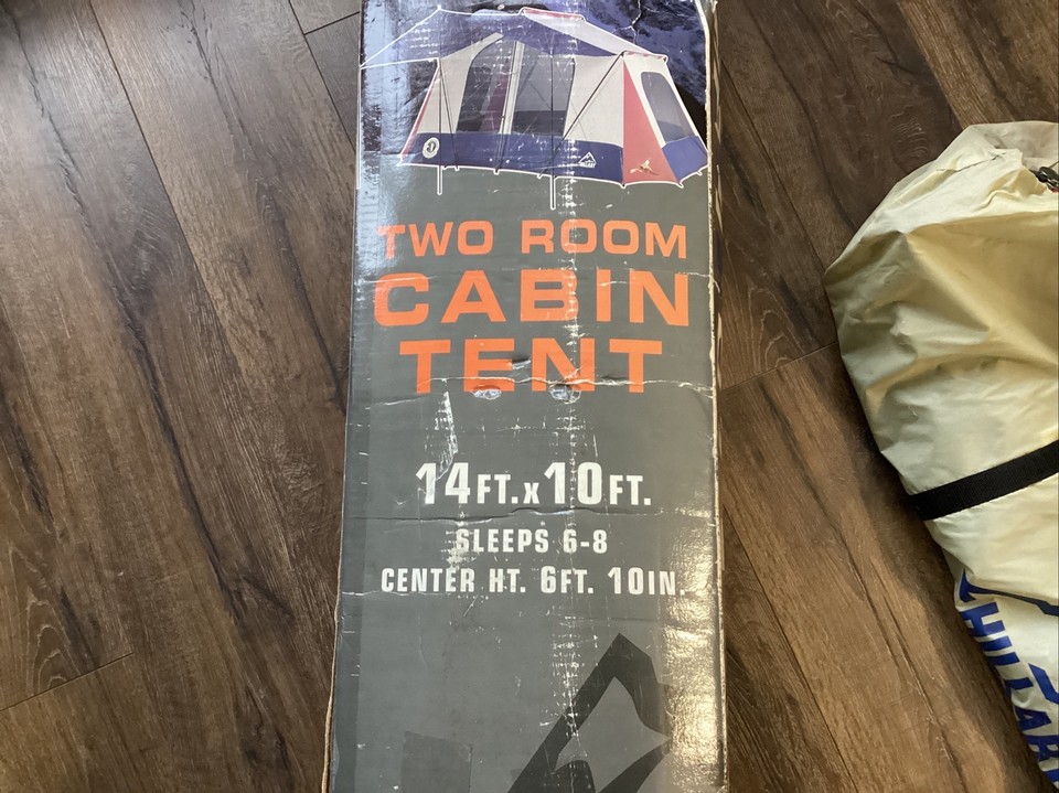 Vintage Sears Edmund Hillary 14ft x 10ft Two Room Cabin Tent In Box ...