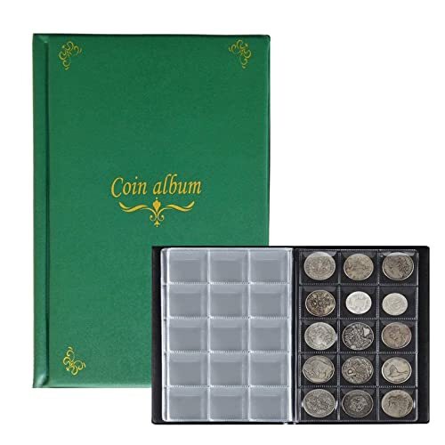 Álbum de monedas con 150 bolsillos, libro para coleccionar monedas ...