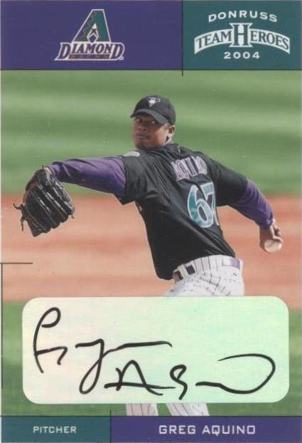2004 Donruss Team Heroes - Greg Aquino #25 Autographs (AU) for sale online | eBay