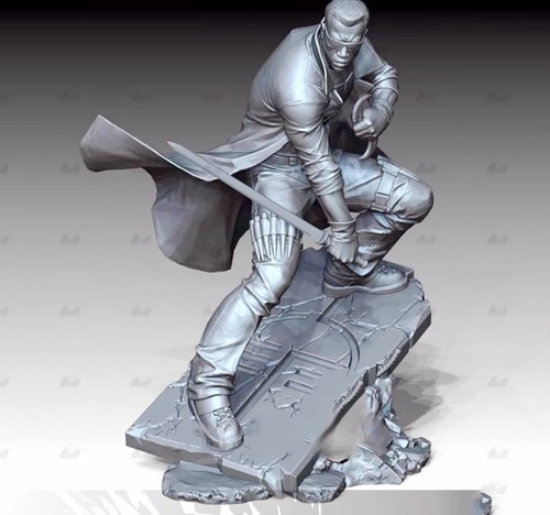 1/18 resin figure model Fantasy Blade Warrior 3D Printing Unassembled ...