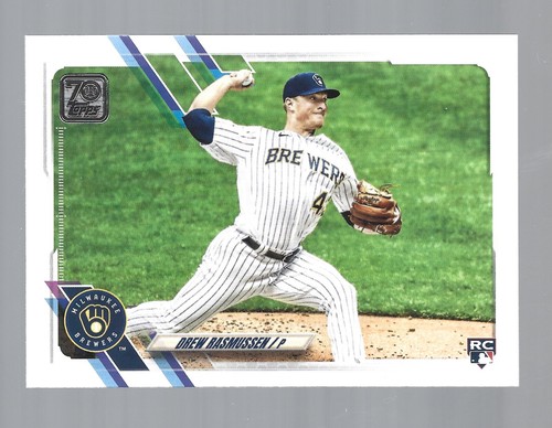 2021 Topps #377 RC Drew Rasmussen Milwaukee Brewers ROOKIE Baseball ...