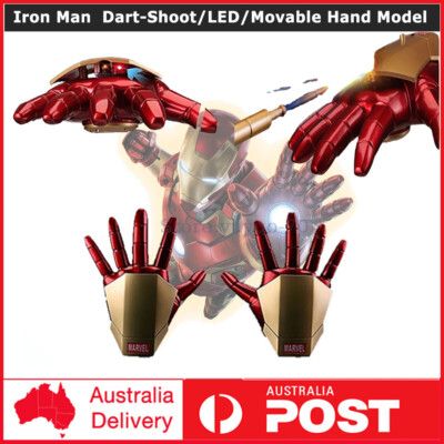 Iron Man Gloves Cosplay Props Dart-Shoot/LED/Movable Hand Model Toy Boy ...