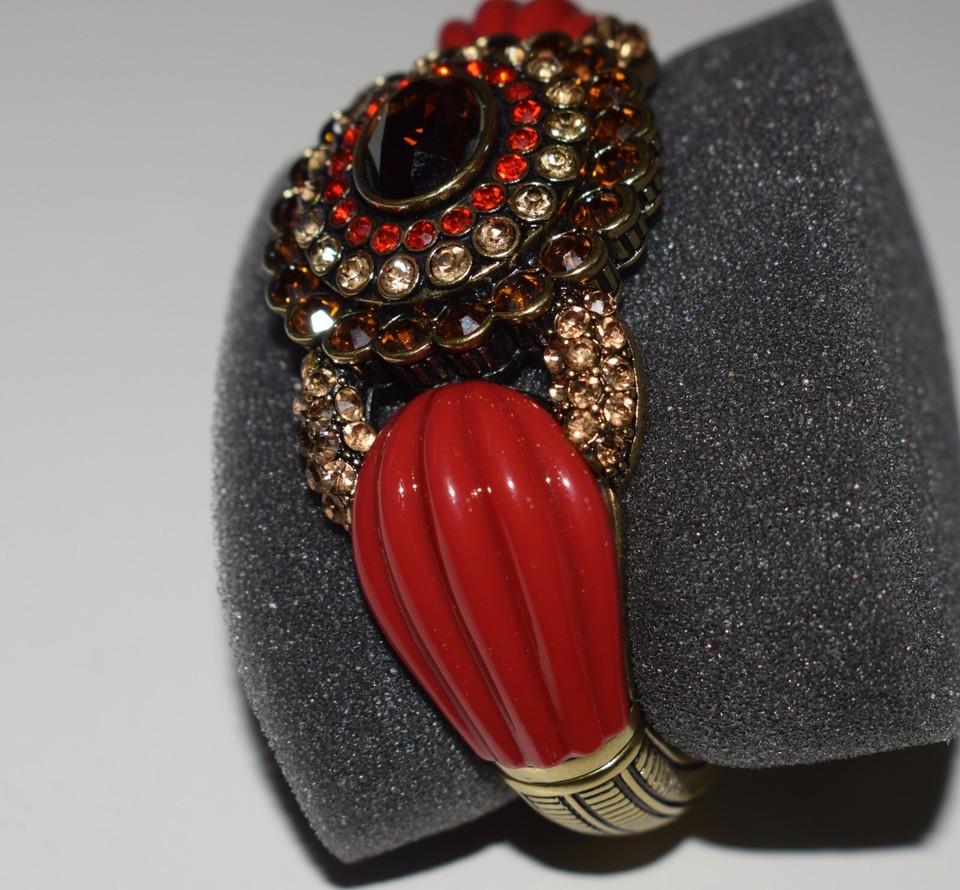 Heidi Daus Collectors Edition Orange Red Lucite Crystal Accented ...
