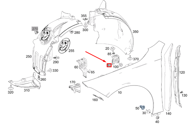 MERCEDES-BENZ A W177 Front Left Fender Holder A1778802100 for sale ...