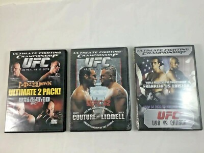 Lot of 3 Ultimate Fighting Championship UFC #43-52-58 DVD's Couture ...