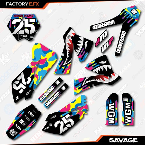 CMYK Savage Graphics Kit fits KTM 2003-2004 SX SXF XC XCF 125 250 300 ...