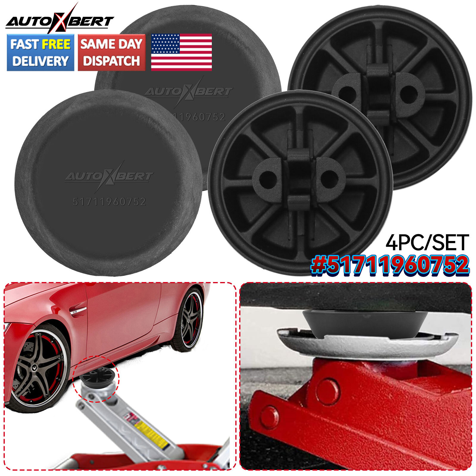 Set of 4 Jack Pads For BMW 325 328 3 Series 318 323 E36 325i E46/ M ...