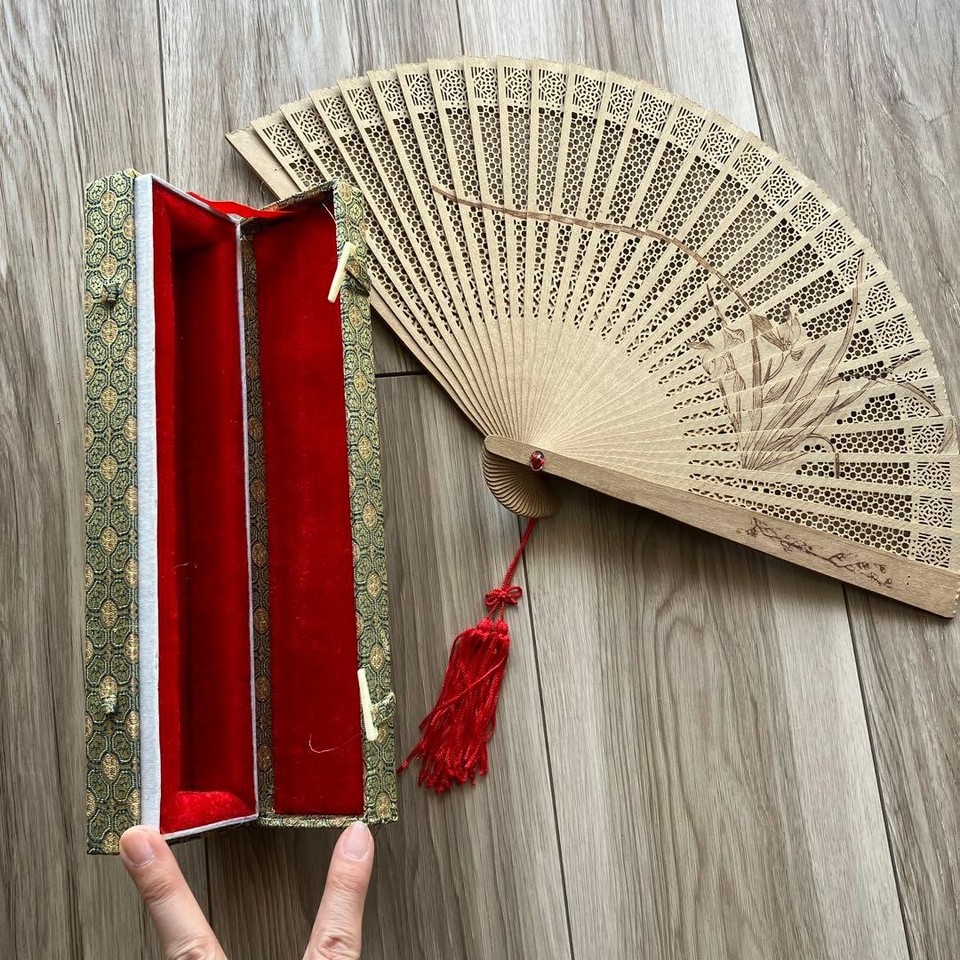 China Hangzhou Wangxingki Craft Fan with Box Fan Sandalwood | eBay