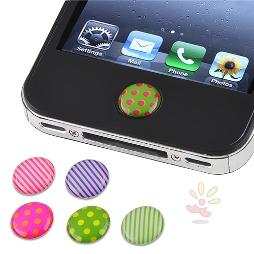 6 Pieces Home Button Sticker compatible with Apple iPhone / iPad / iPod ...