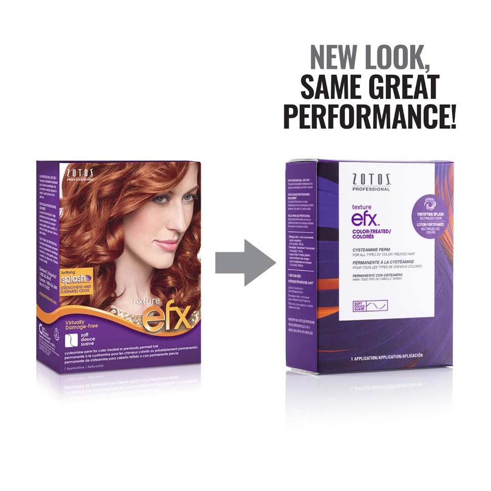 SALON ZOTOS HAIR CURLING TEXTURE THIO FREE EFX PERM - COLOR TREATED 5 ...