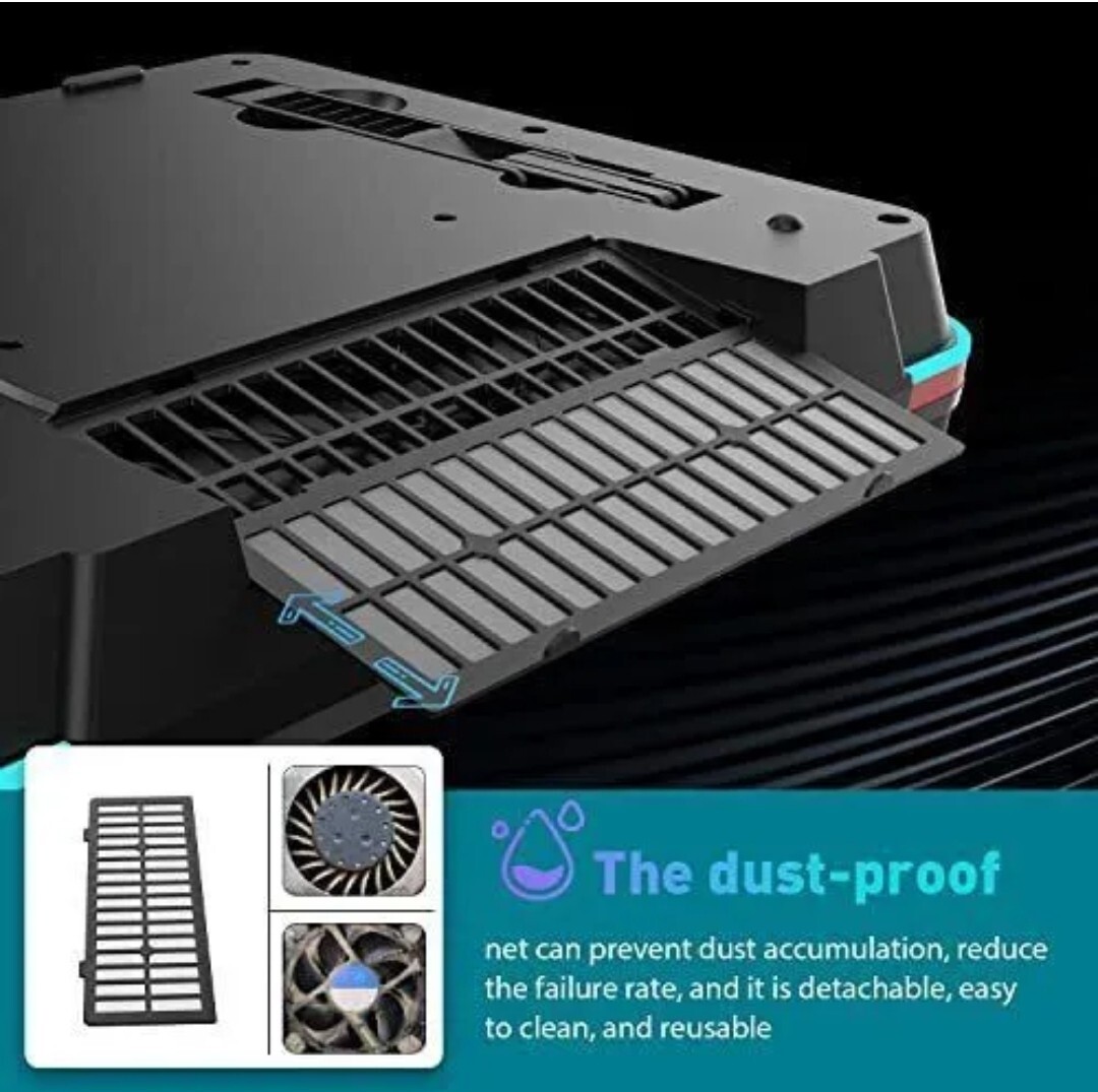 IETS GT500 Powerful Turbo-Fan (5000 RPM) RGB Laptop Cooling Pad with ...