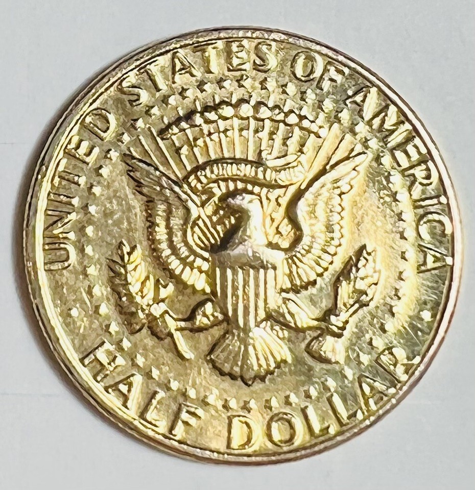 BARACK OBAMA 2009 Golden John F. Kennedy JFK Half Dollar 50C 50 Cent ...