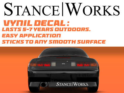 Stance Work Vinyl Decal Car Rear Racecar Window Sticker | eBay