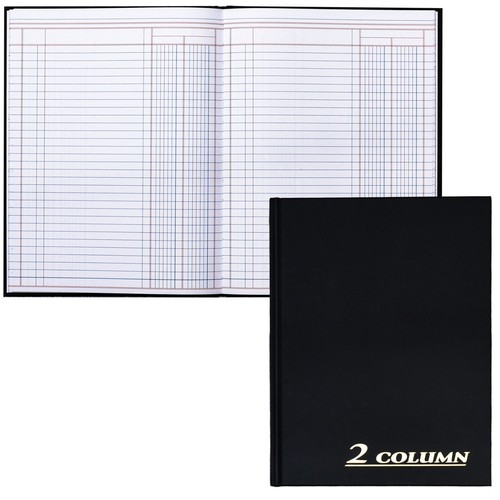 Adams Account Book 2 Column Black Cover 80 Pages 7 X 9 1/4 ARB8002M for ...
