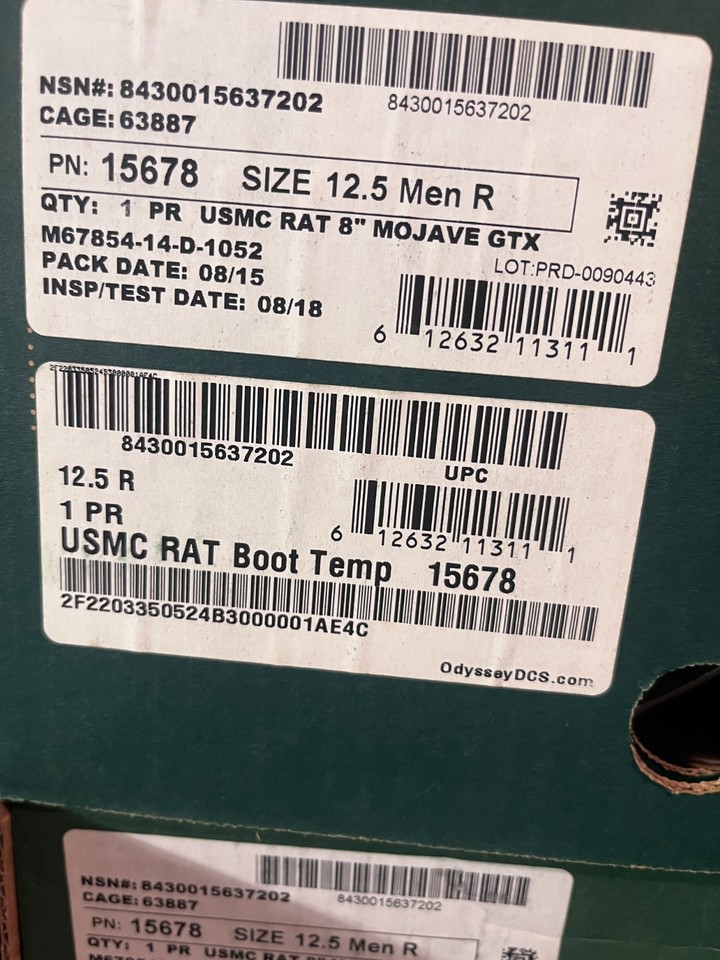 Danner USMC Rat Combat Boots Mojave GTX 15678 NEW IN BOX! Multiple ...