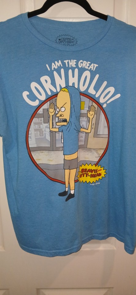 MTV Beavis And Butt-Head Mens Large Tee “I Am The Great Cornholio!" | eBay