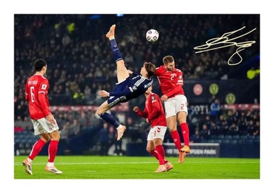Scott McTominay Signed Autograph Photo Print Scotland Denmark World Cup ...