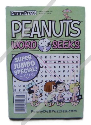 Peanuts Snoopy Word Seeks Puzzles Book by Penny Press August 2025 New ...