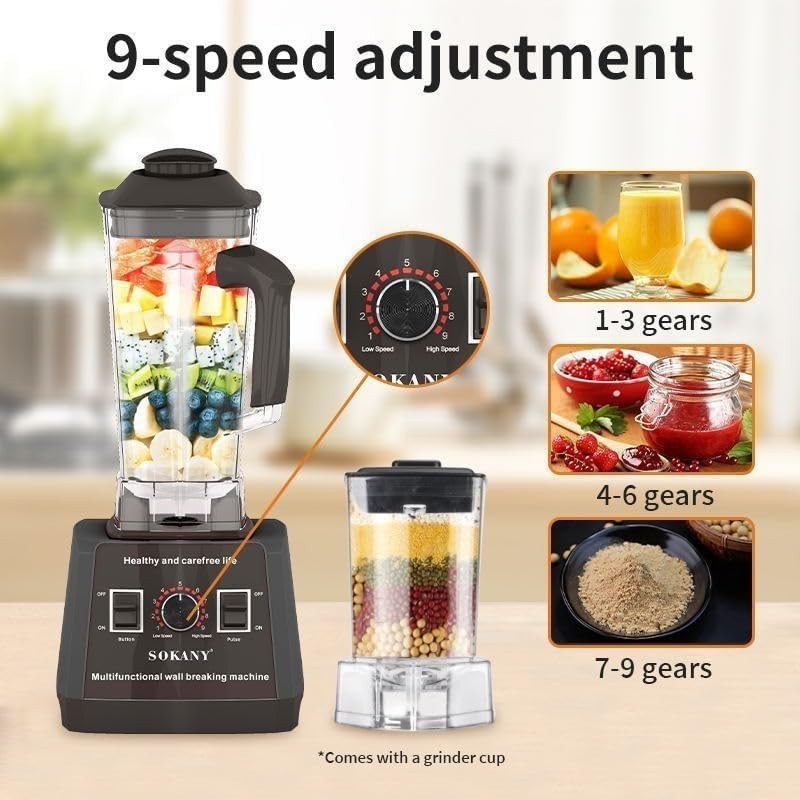 Blender Grinder with 2.5L Jug, Multi Speed Smoothie Blender, Mixer ...