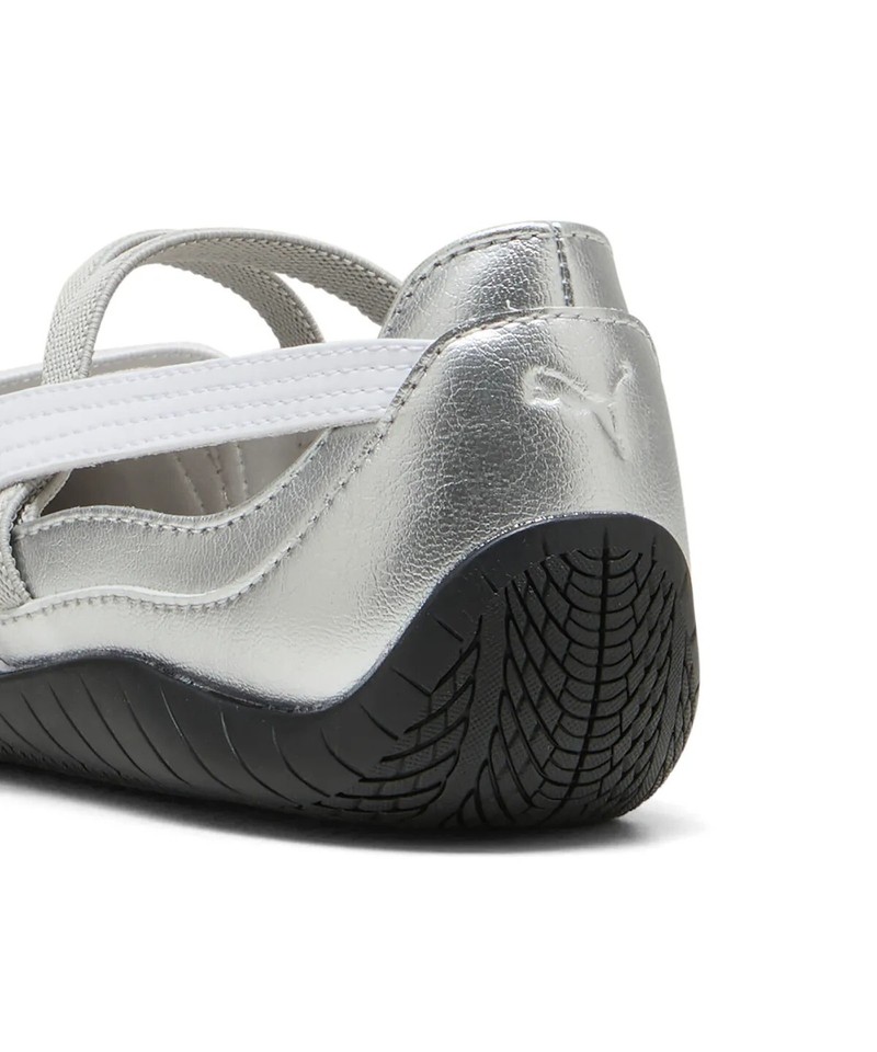 Puma Speedcat Ballet Metallic Silver White Womens Mary Jane Sneakers ...