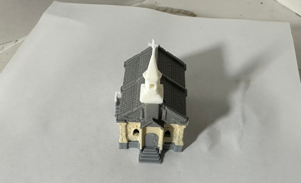Assembled Scale Model "CHURCH" Kit in T, Z, N, HO, S, & O Scales Gauge ...