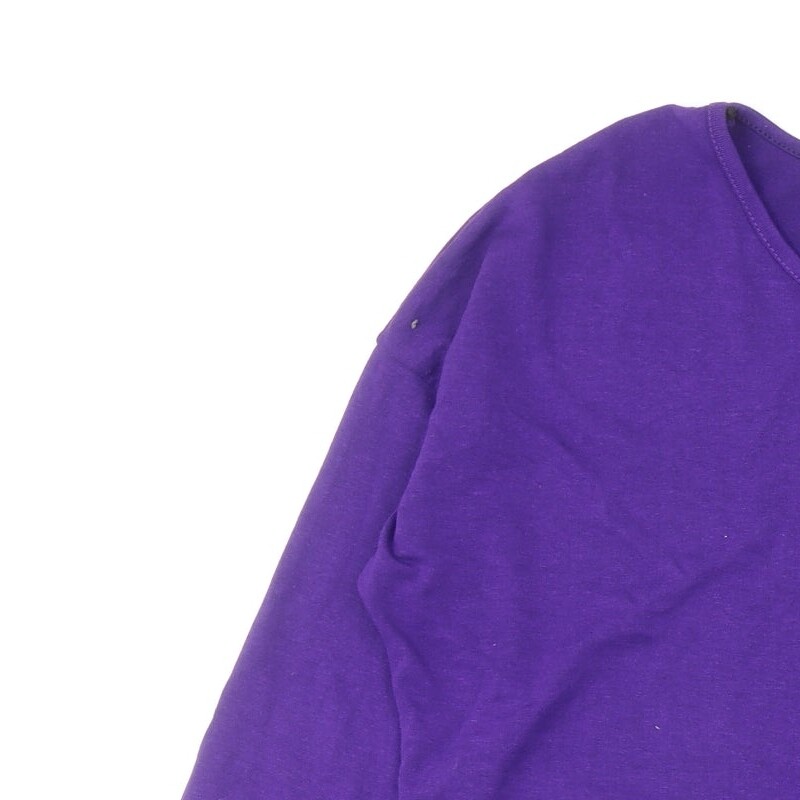 Womens Purple Round Neck Cotton Blend Jumper Size L - Angled Pocket ...