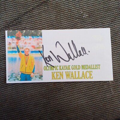 Ken Wallace hand signed Australian Olympic Kayak Gold Medalist Cover ...