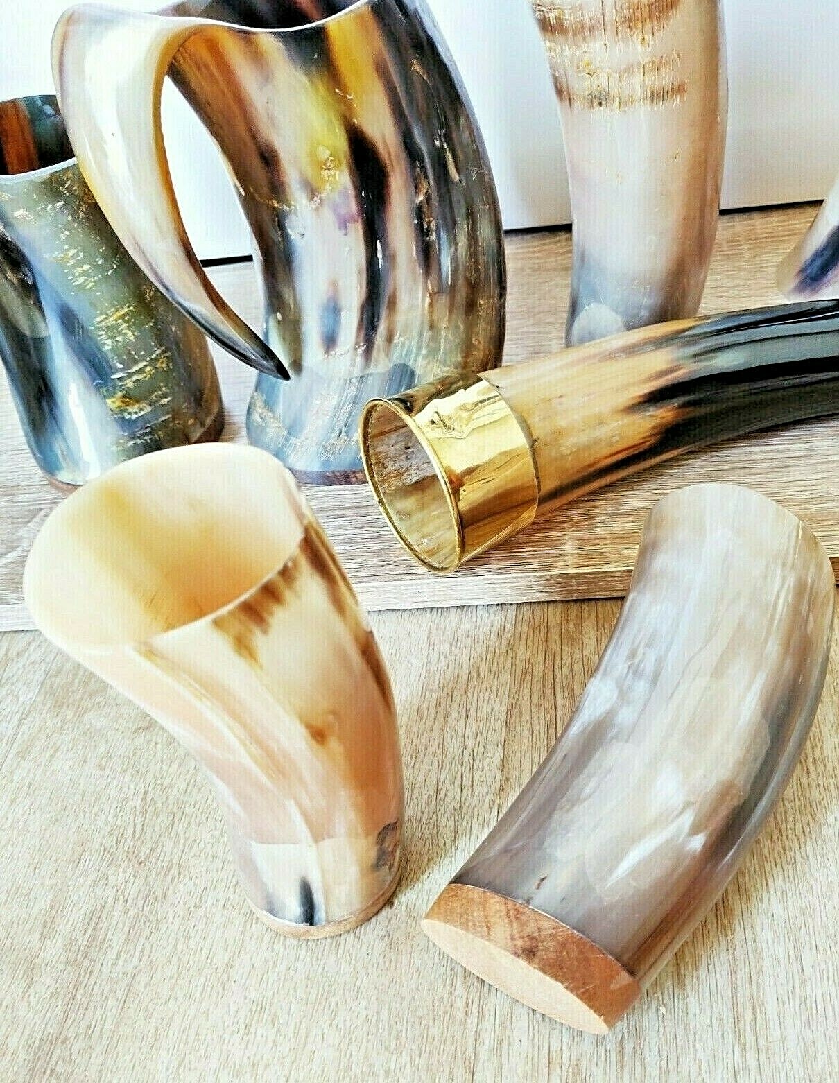 Scratch and Dent - Handmade Real Horn Mugs/Cups, Viking Drinking Horns ...