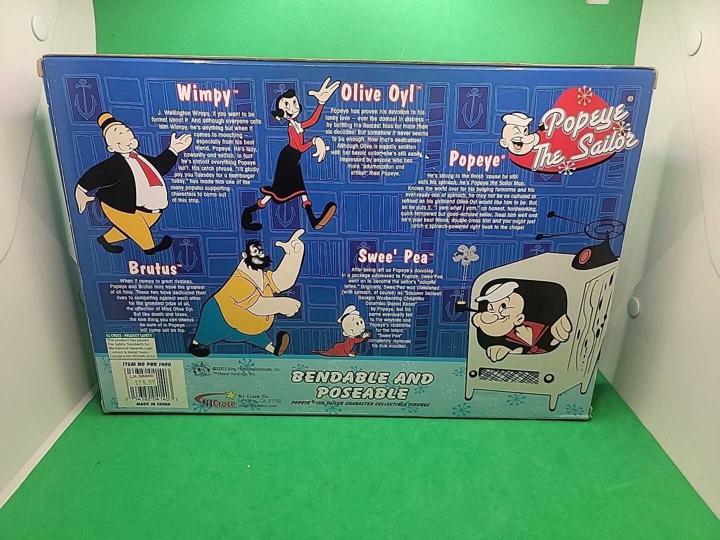 Action Figures - Popeye Retro Boxed Set Bendable Rubber Toys Pbr-1400 ...