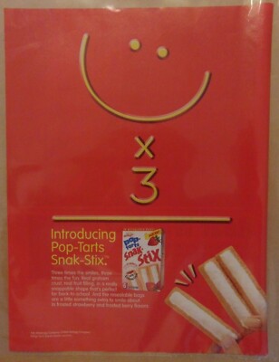 POP TARTS SNAK STIX Original 1999 Print Ad Advertising | eBay