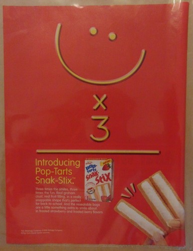 POP TARTS SNAK STIX Original 1999 Print Ad Advertising | eBay