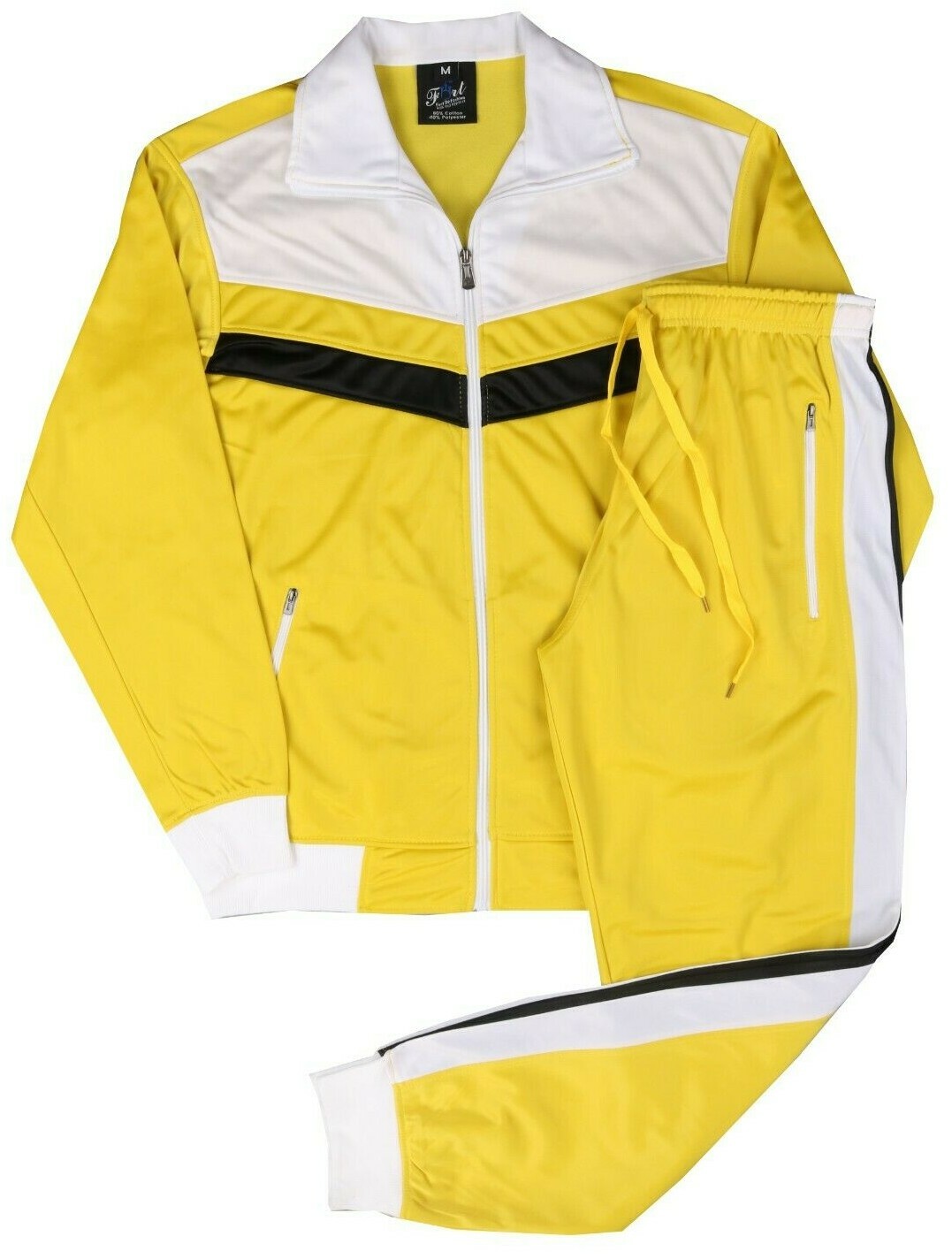 MEN'S SPORTSWEAR COLORFUL 3 TONE JOGGER TRACKSUIT W/DRAWSTRINGS SMALL ...