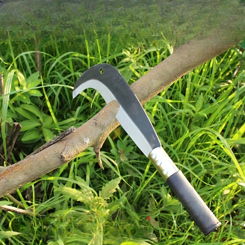 1pc Ergonomic Alloy Steel Machete-Curved Blade Hand Scythe Sharp ...
