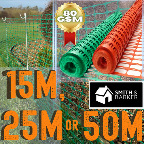 Barrier Fencing Mesh Garden Plastic Fence Pins Temporary | eBay UK