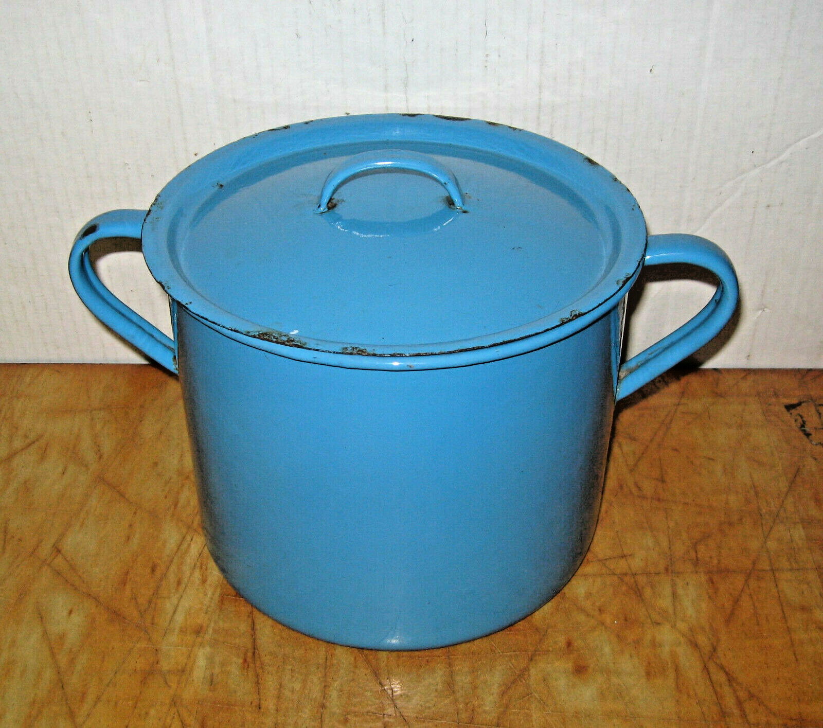 Vintage Blue Enamelware Stock Pot w/ Lion Mark | eBay