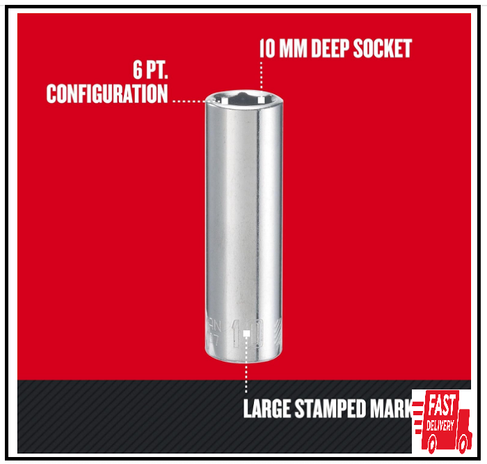 CRAFTSMAN Deep Socket Metric 1/4 Inch Drive 10mm 6 Point CMMT44407 | eBay