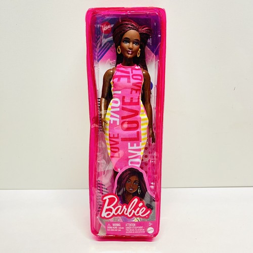 NEW 2021 Barbie Fashionistas Doll #186 Crimson Braids Sleeveless Dress ...