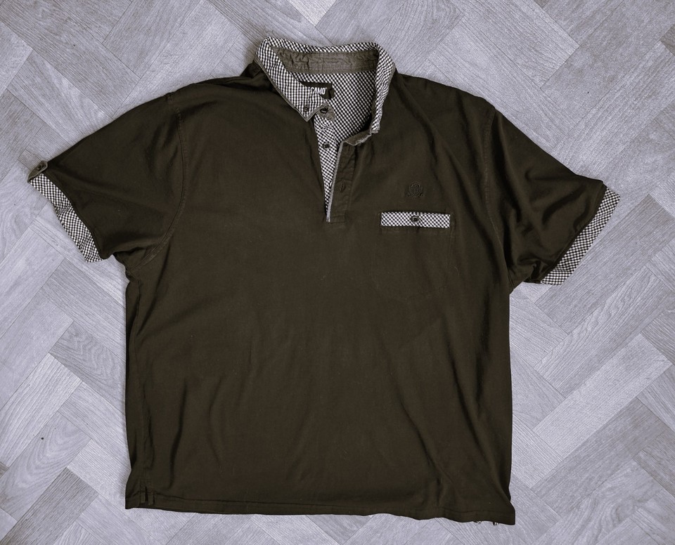 Jacamo Mens Black With Black/White Trim Short Sleeved Polo Top Size 2XL ...