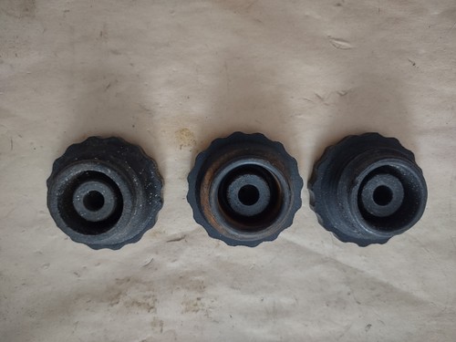 Vintage oem Ford original script battery caps black flathead scta ...