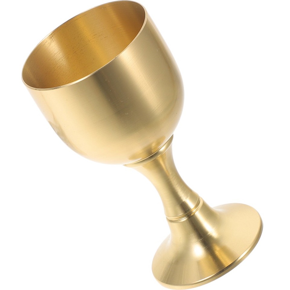 Brass Cup Holy Water Cup Offering Cup Brass Goblet Wine Cup Church ...