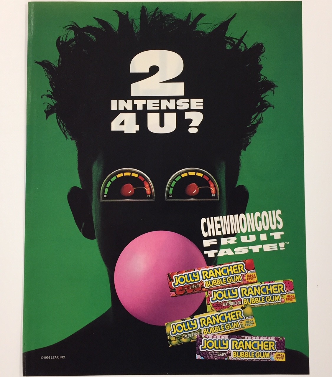 Original 1996 JOLLY RANCHER BUBBLE GUM Full-Page Print Advertisement Ad ...