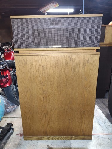 Pair of Klipsch Corner Horn Speakers- 4ft in a beautiful walnut finish ...