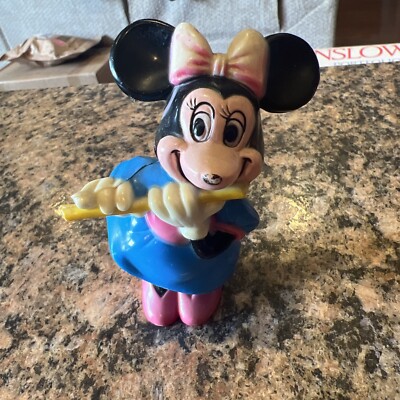 VINTAGE- WALT DISNEY MINNIE MOUSE Plastic Toy Marching Band Flute ...