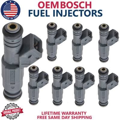 x8 OEM BOSCH Fuel Injectors For 2002, 2003 BMW X5 4.6L V8 #0280155823 ...