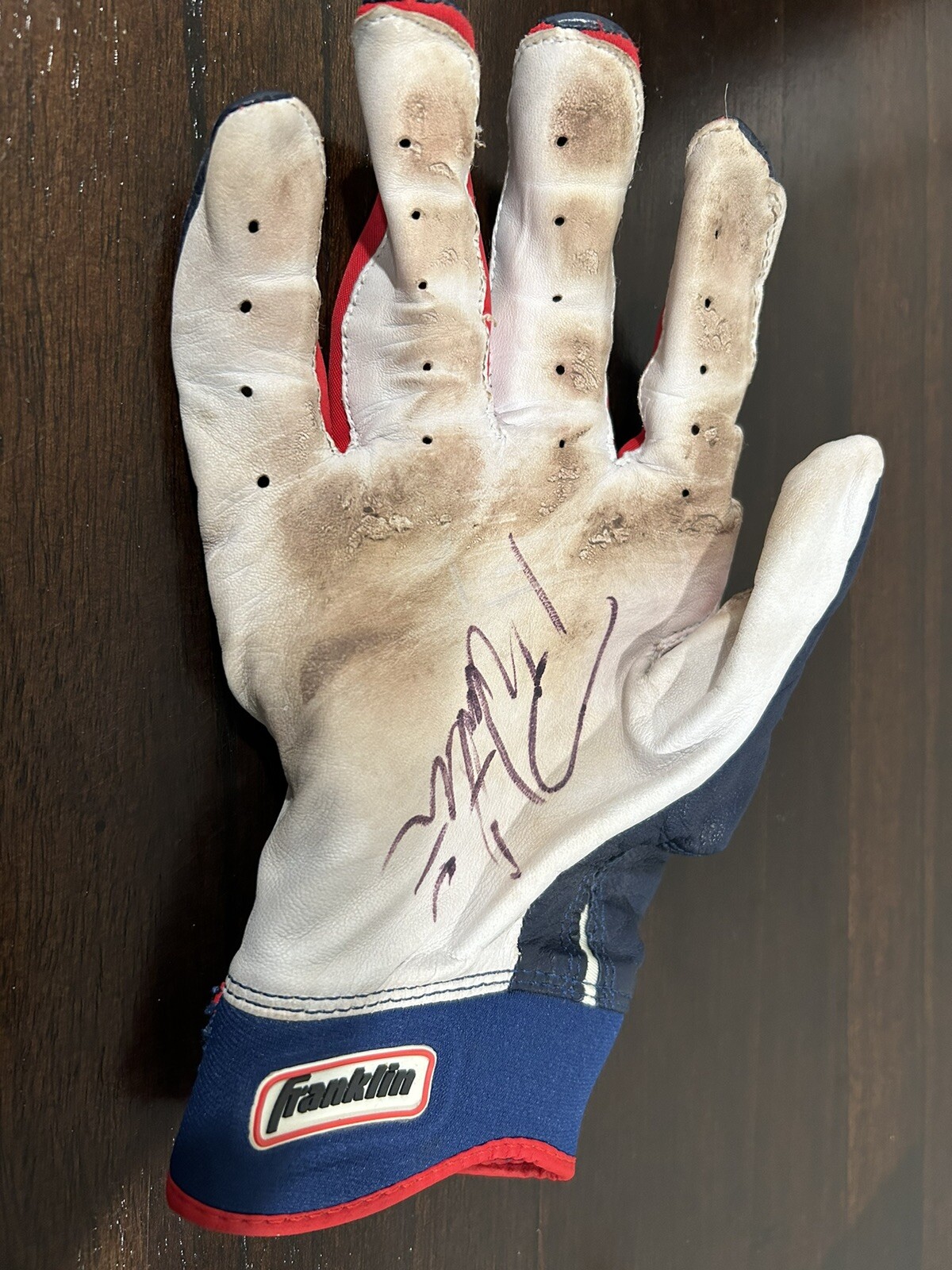 Patrick Wisdom Game Worn Glove Wore In A Minor League Game Also Signed ...