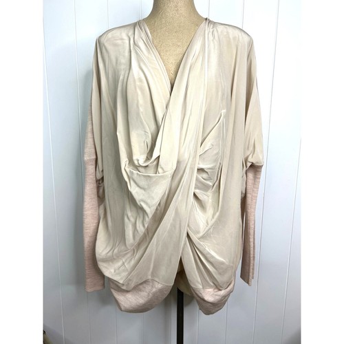 All Saints Silk ITAT Shrug in Quartz Pink Marl Merino Wool/Silk Size ...